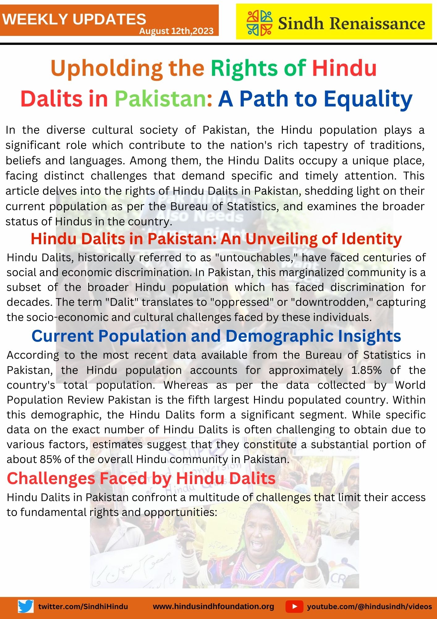 Upholding the Rights of Hindu Dalits in Pakistan: A Path to Equality ...