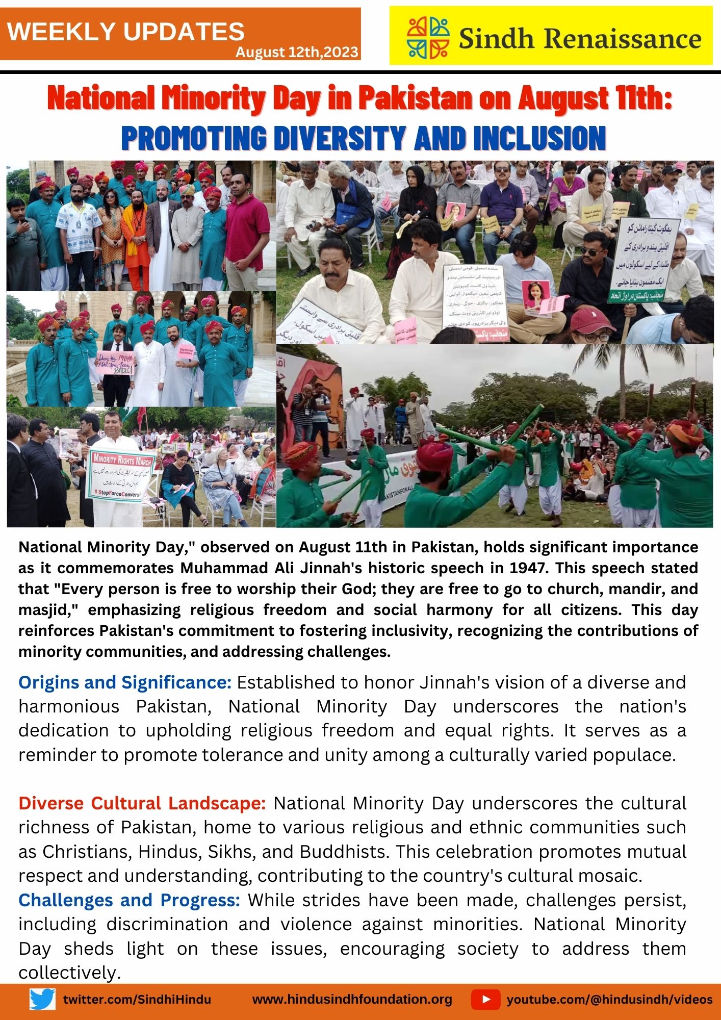 National Minority Day in Pakistan on August 11th: Promoting Diversity ...